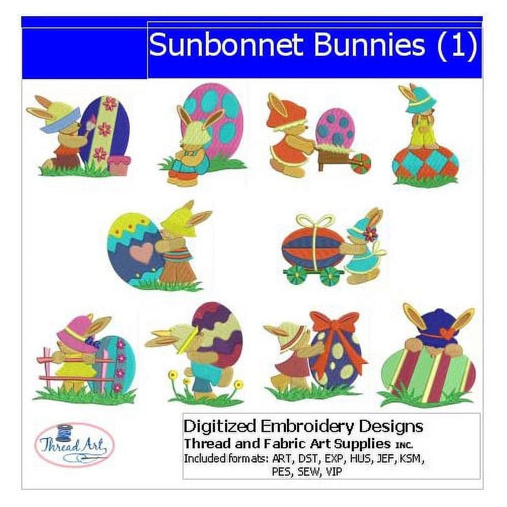 Threadart Machine Embroidery Design Bundles - Animal Sets - Sunbonnet ...