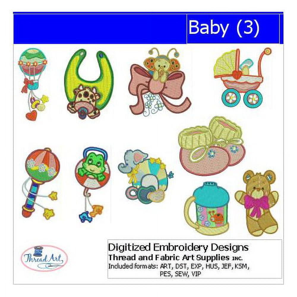 Threadart Machine Embroidery Design Bundles - Children Sets - Baby(3 ...