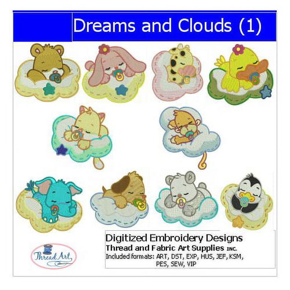 Threadart Machine Embroidery Design Bundles - Children Sets -Dreams and ...