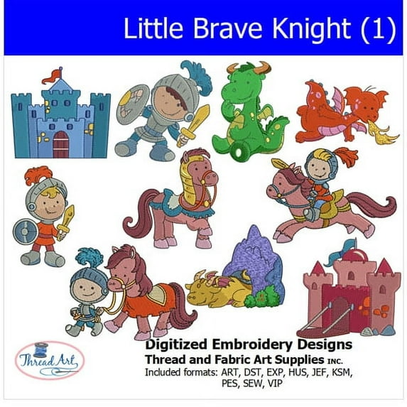 ittle Brave Knight(1) Embroidery Designs - All Popular Formats Included ...