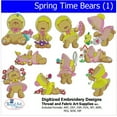 Spring Time Bears (1) Embroidery Designs - All Popular Formats Included ...