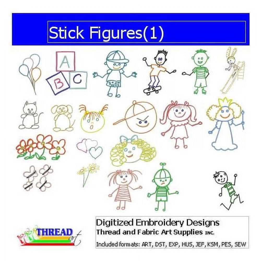 Threadart Machine Embroidery Design Bundles - Children Sets - Stick ...