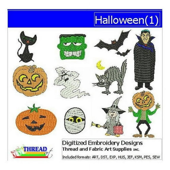 Threadart Machine Embroidery Design Bundles - Holiday Sets - Halloween ...