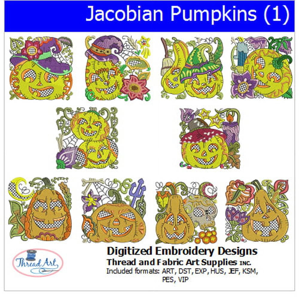 Threadart Machine Embroidery Design Bundles - Holiday Sets - Jacobean ...