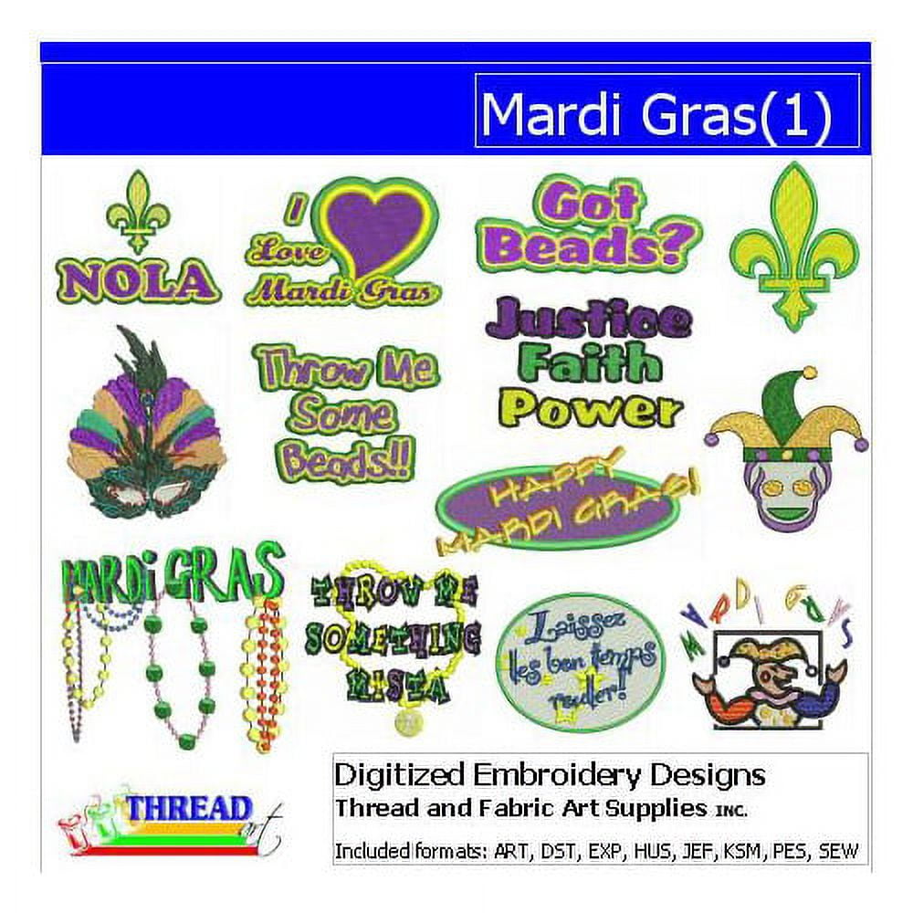 Threadart Machine Embroidery Design Bundles - Regional Sets - Mardi ...