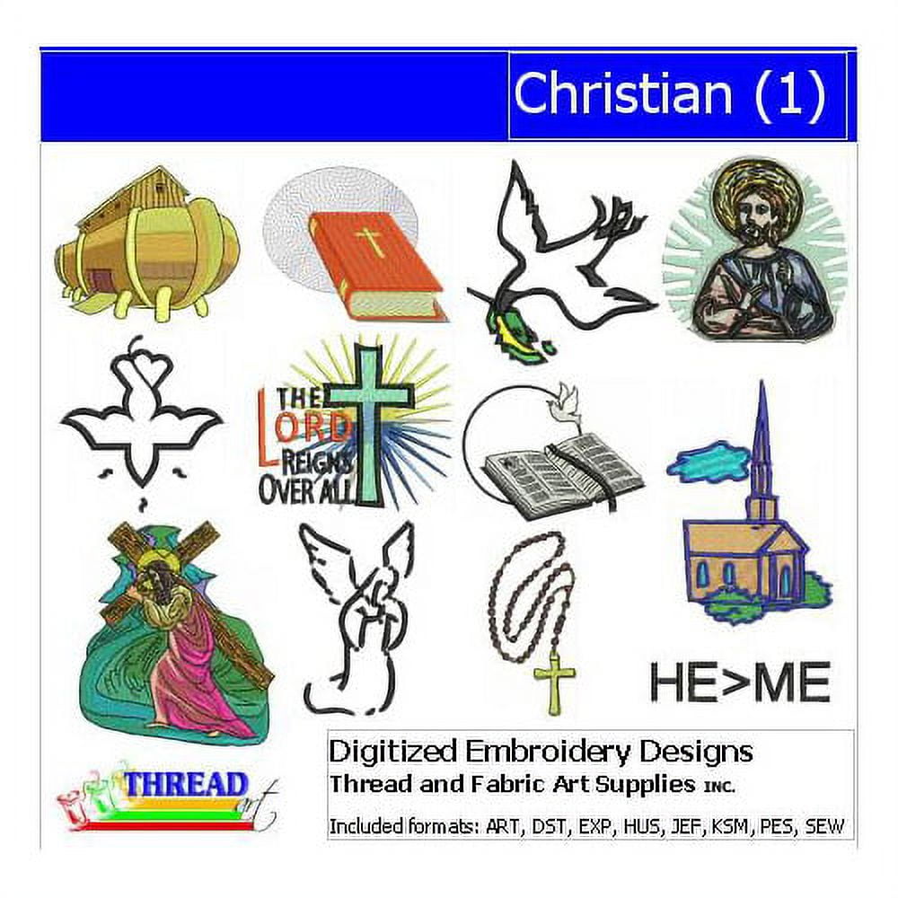 Threadart Machine Embroidery Design Bundles - Religion Sets - Christian ...