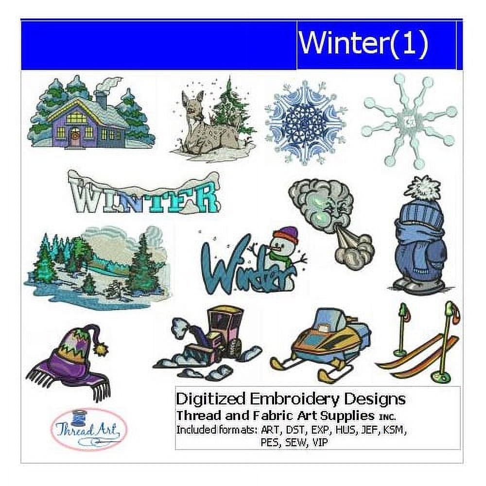 Threadart Machine Embroidery Design Bundles - Seasons Sets - Winter(1 ...