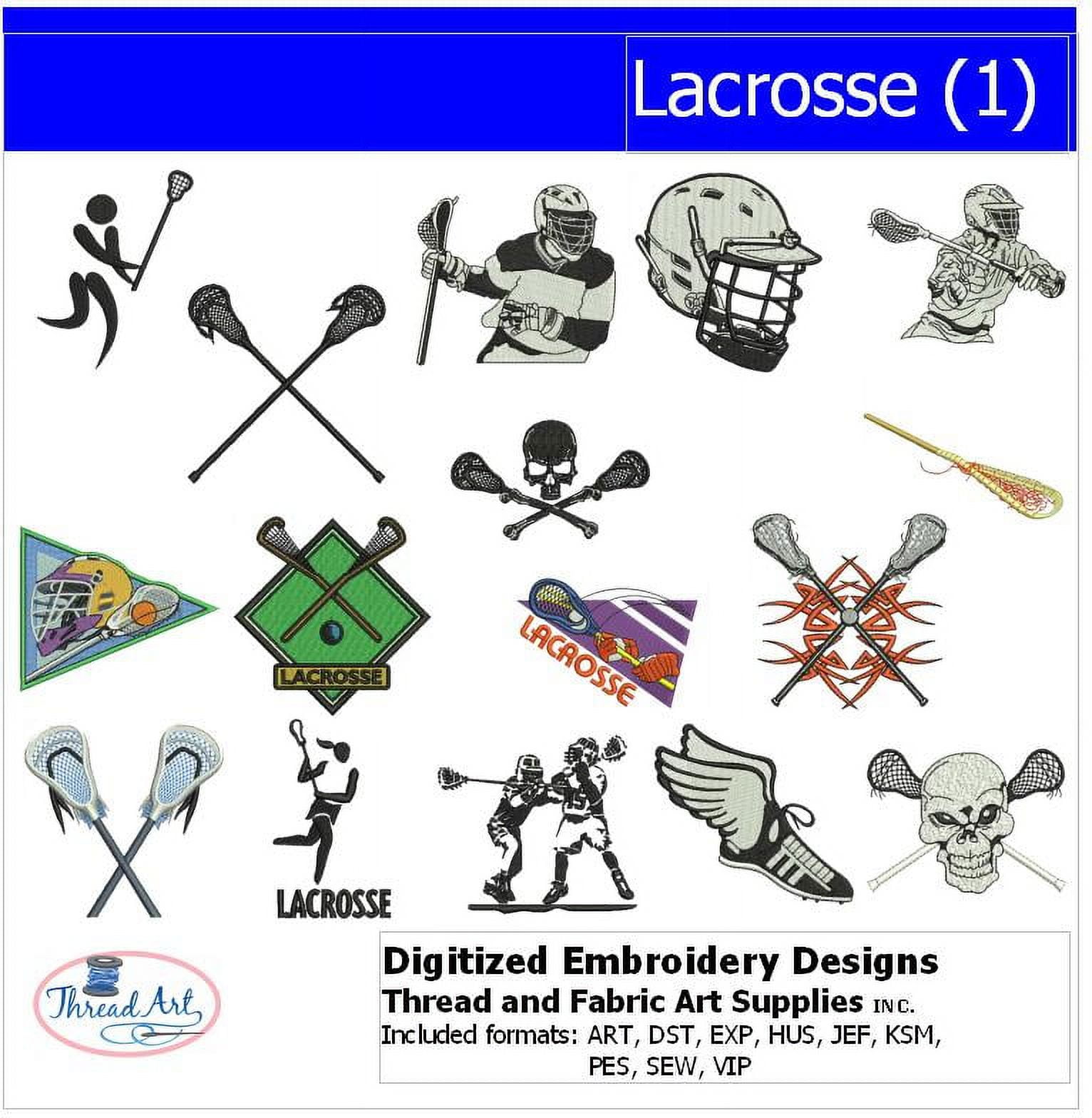 Threadart Machine Embroidery Design Bundles - Sport Sets - Lacrosse(1 ...