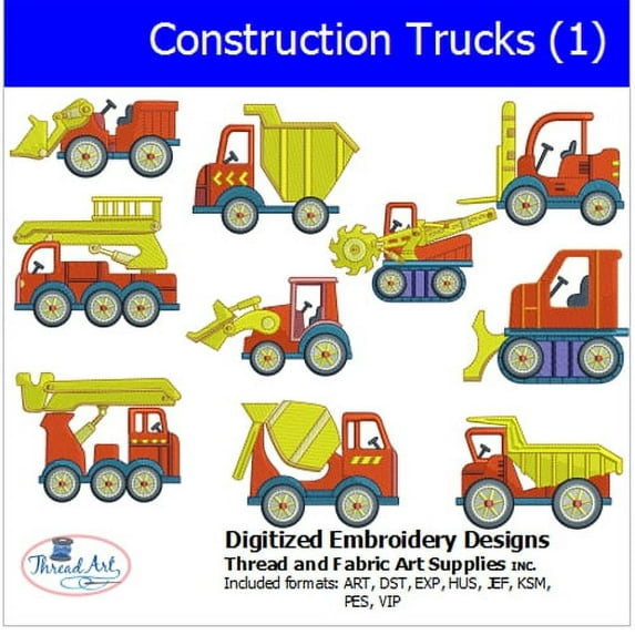 Threadart Machine Embroidery Design Bundles - Transportation Sets ...