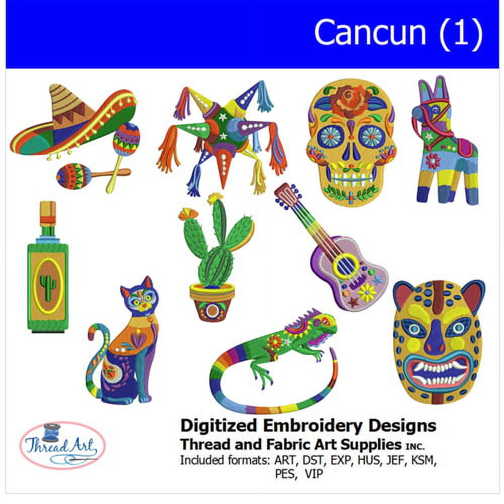 Threadart Machine Embroidery Designs - Cancun (1) - Walmart.com
