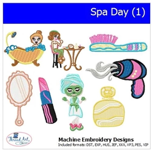 Threadart Machine Embroidery Designs -Spa Day(1) - Walmart.com