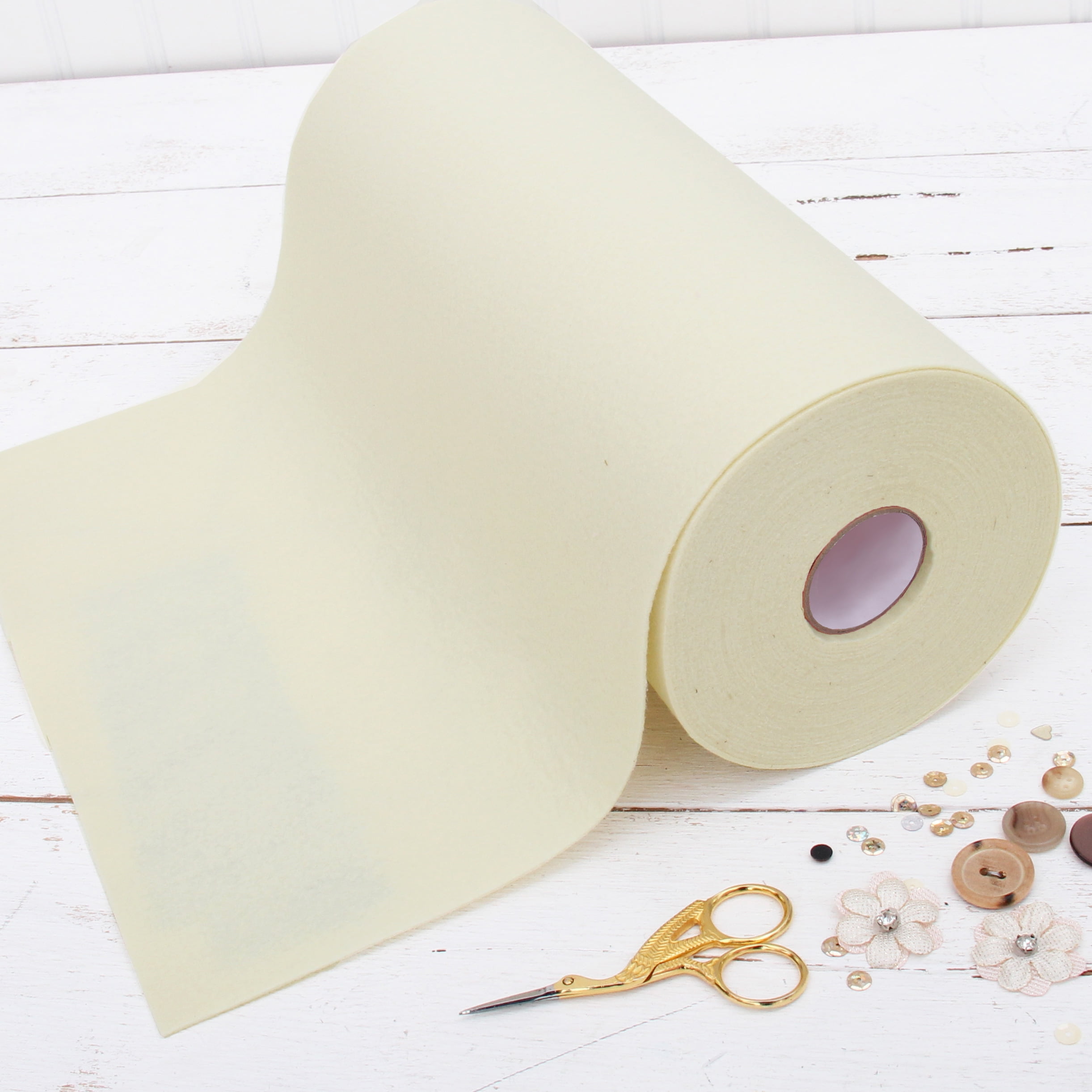 Threadart Premium Felt Roll - 12" x 10yd | Soft Wool-Like Feel | 1.2mm ...