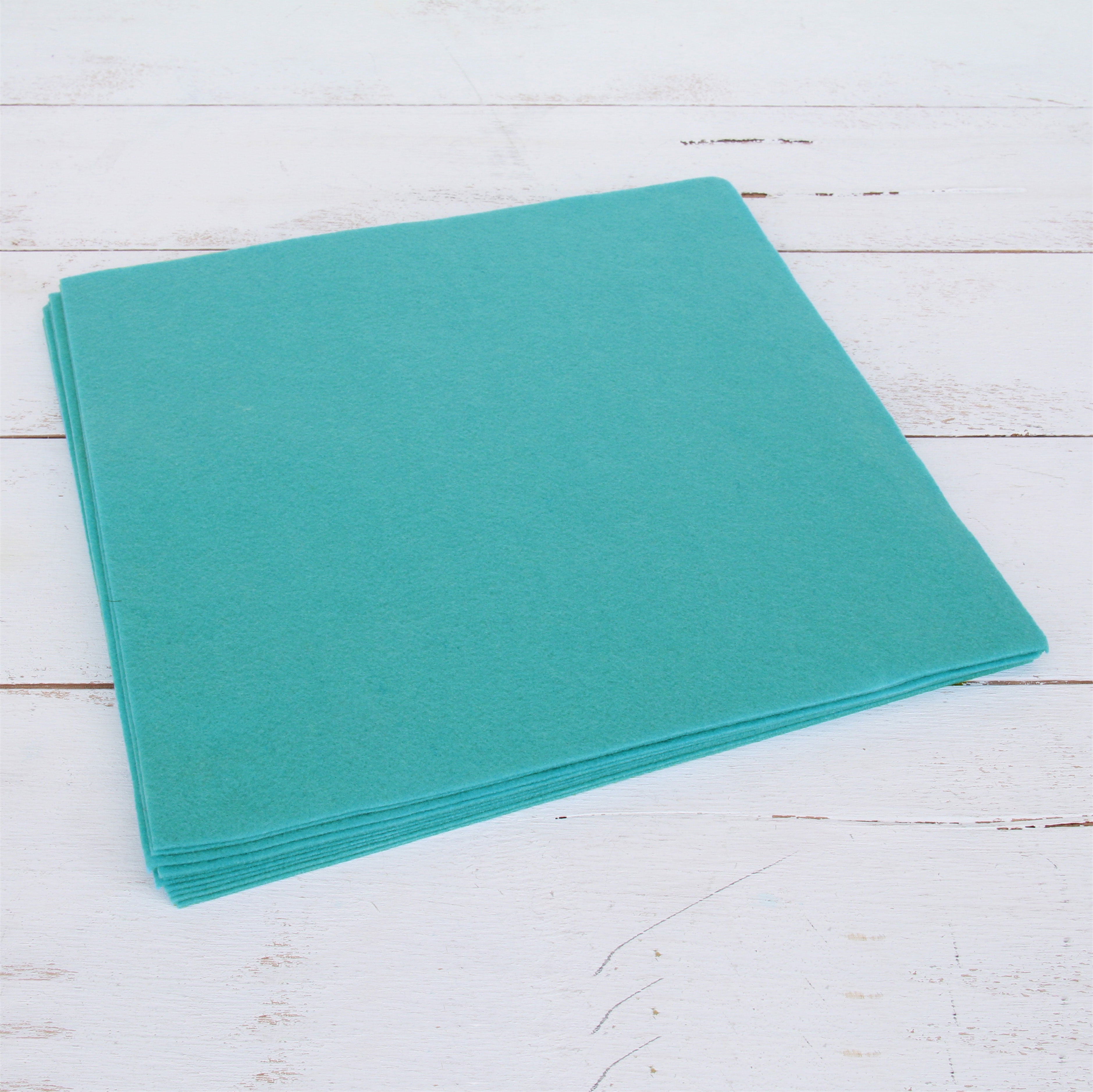 Threadart Premium Felt Sheets - 10 Sheets - 12" x 12" - Teal | Soft ...