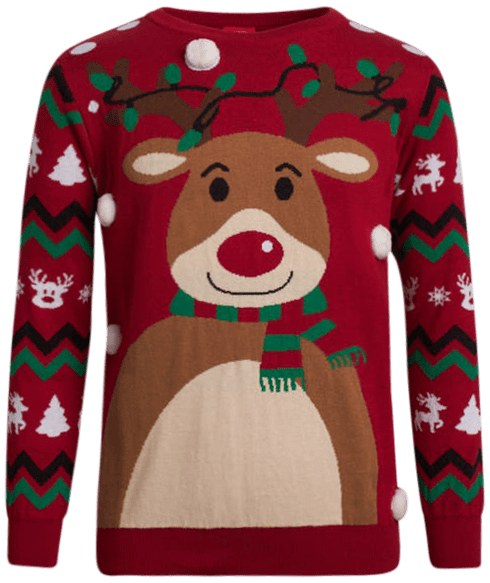 Threadcraft Girls' Sweater - Cozy Crewneck Pullover Ugly Christmas ...