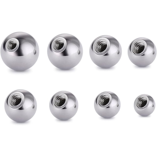 Threaded 316L Steel Replacement Balls Piercing Parts for Body Jewelry ...