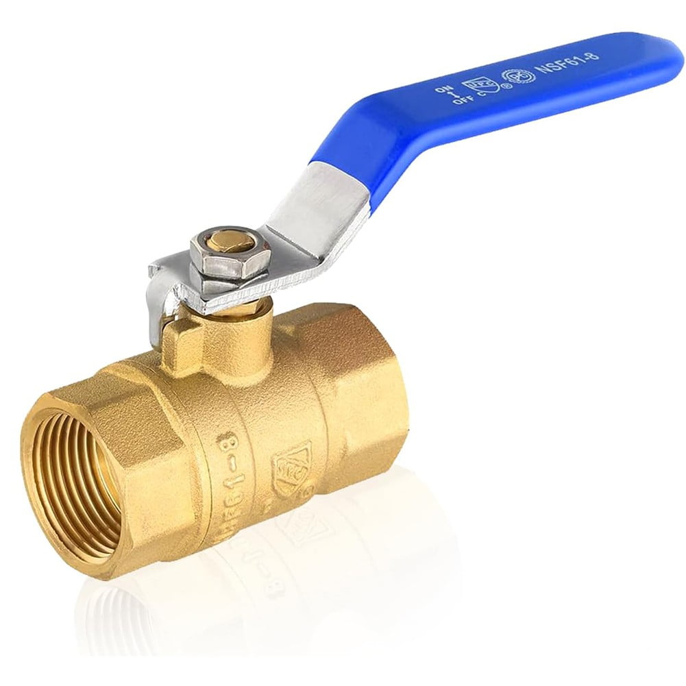Threaded Ball Valve, Brass Full Port Shut-off Valve,1/2" x 1/2" Female ...