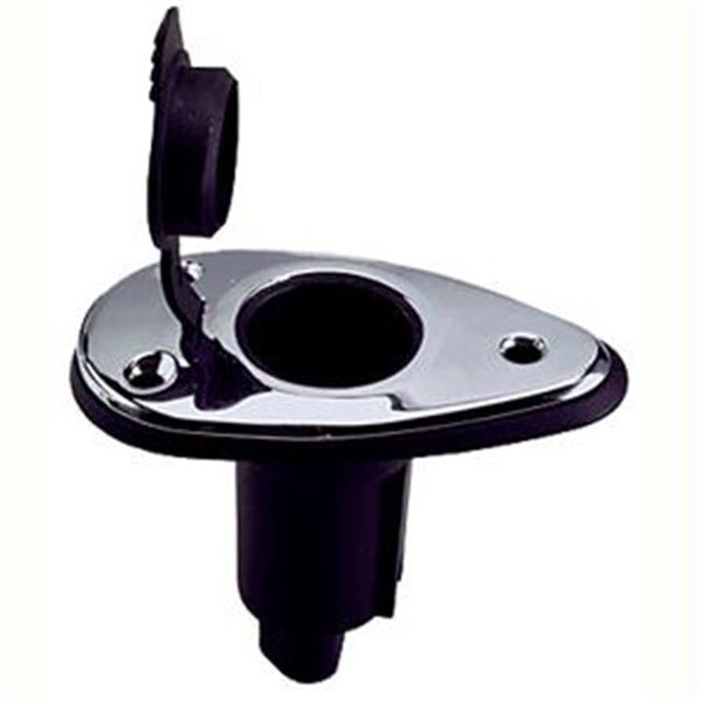 Threaded Collar Pole Light Mounting Base - 2 Pin - Chrome Plated ...