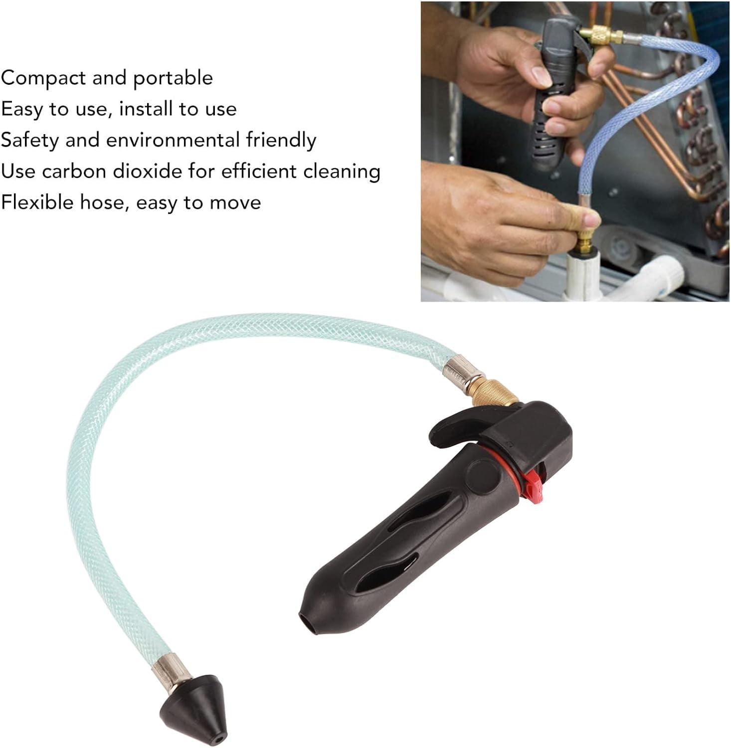 Threaded Drain, Gallo CO2 Threaded AC Drain Line Cleaner ABS Meterial with Flexible Hose Pipe ...