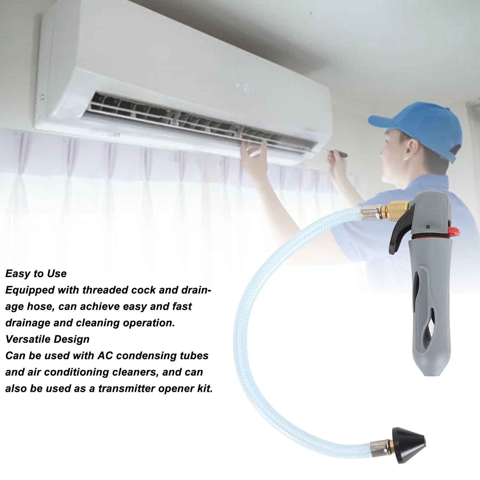 Threaded Drain Blaster, Efficient AC Condensate Line Cleaning Tool ...