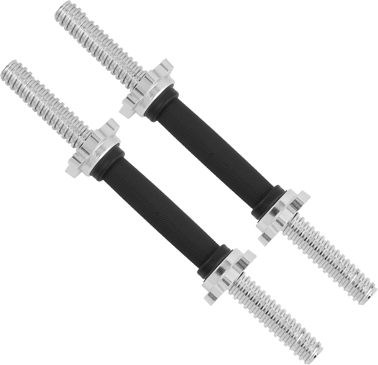 Threaded Dumbbell Handles, 14/16/18/24 Inch Dumbbell Bar Pair, /Rubber ...