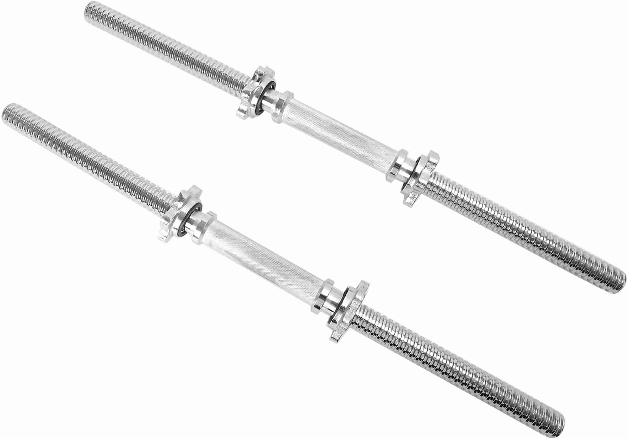 Threaded Dumbbell Rubber/Chrome Handles 1 Inch Pair, Adjustable ...