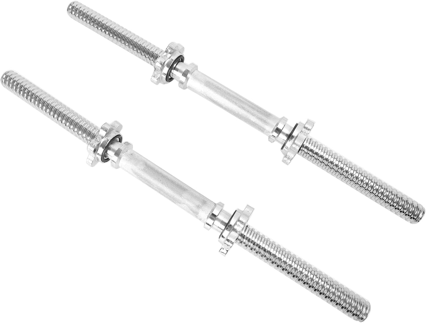 Threaded Dumbbell Rubber/Chrome Handles 1 Inch Pair, Adjustable ...