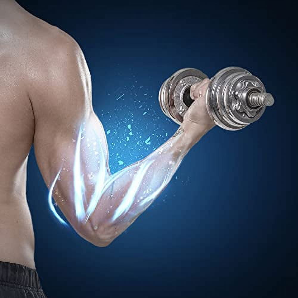 Threaded Dumbbell Rubber/Chrome Handles 1 Inch Pair, Adjustable ...