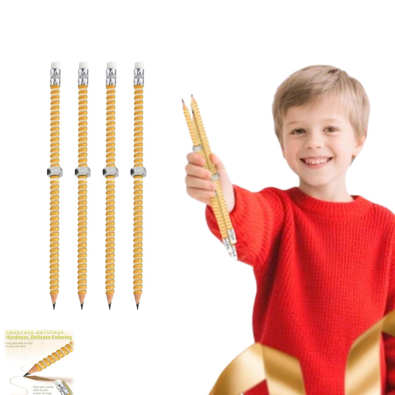 Threaded Fidget Pencil, Threaded Pencils for ADHD, Twist and Write ...