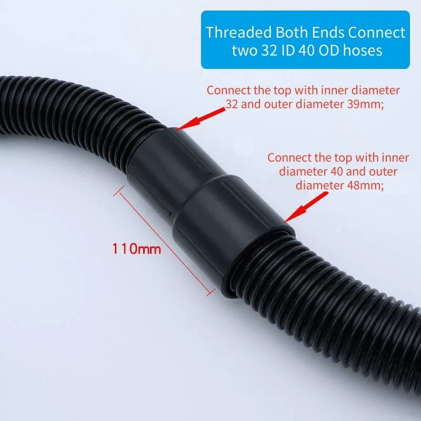 Threaded Hose 32mm/38mm/40mm/50mm Inner Diameter Extension Adapter/Two ...