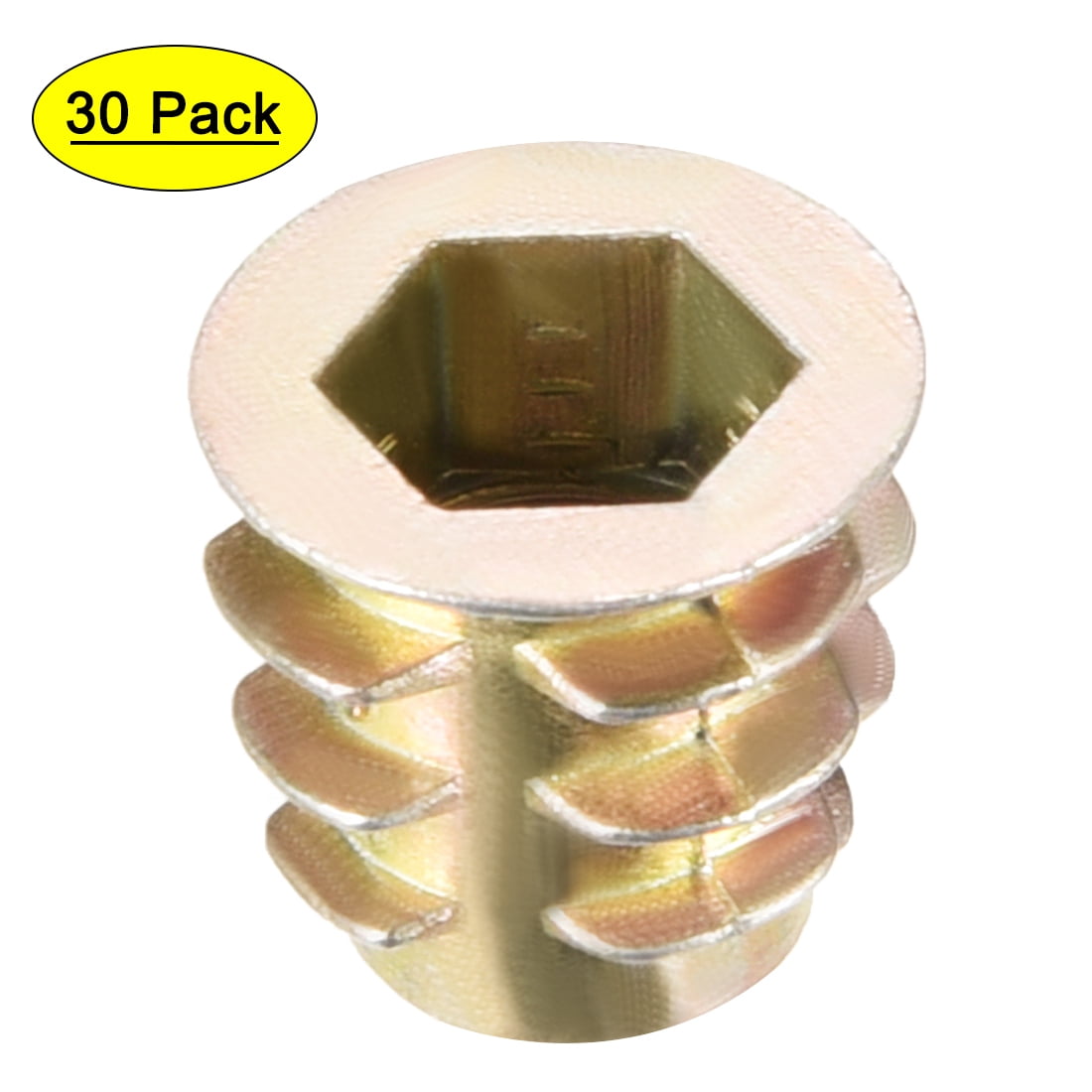 Threaded Insert Nuts Zinc Alloy Hex Socket M6 Internal Threads 10mm ...
