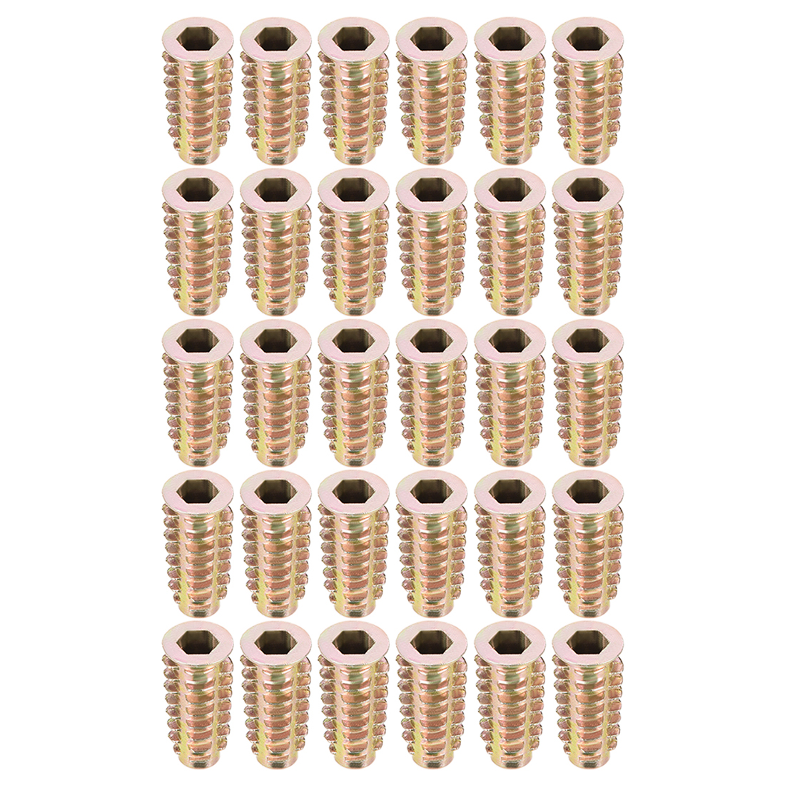 Threaded Insert Nuts Zinc Alloy Hex Socket M6 Internal Threads 25mm ...