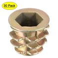 Threaded Insert Nuts Zinc Alloy Hex Socket M8 Internal Threads 12mm ...