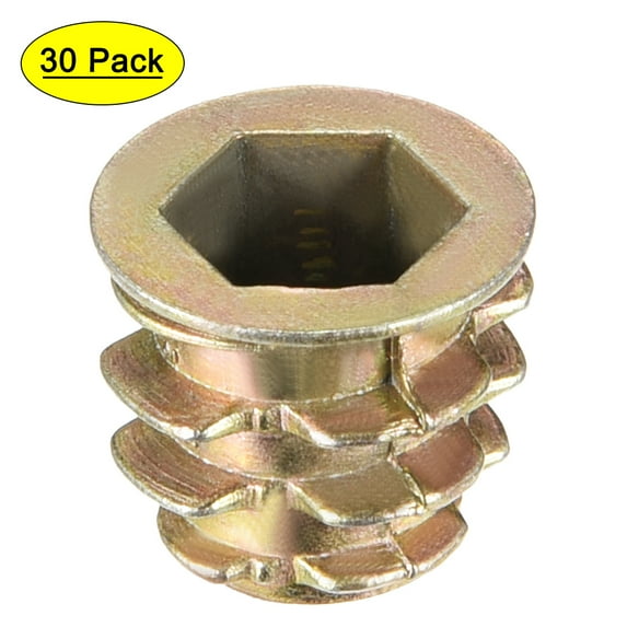 Threaded Insert Nuts Zinc Alloy Hex Socket M8 Internal Threads 12mm ...