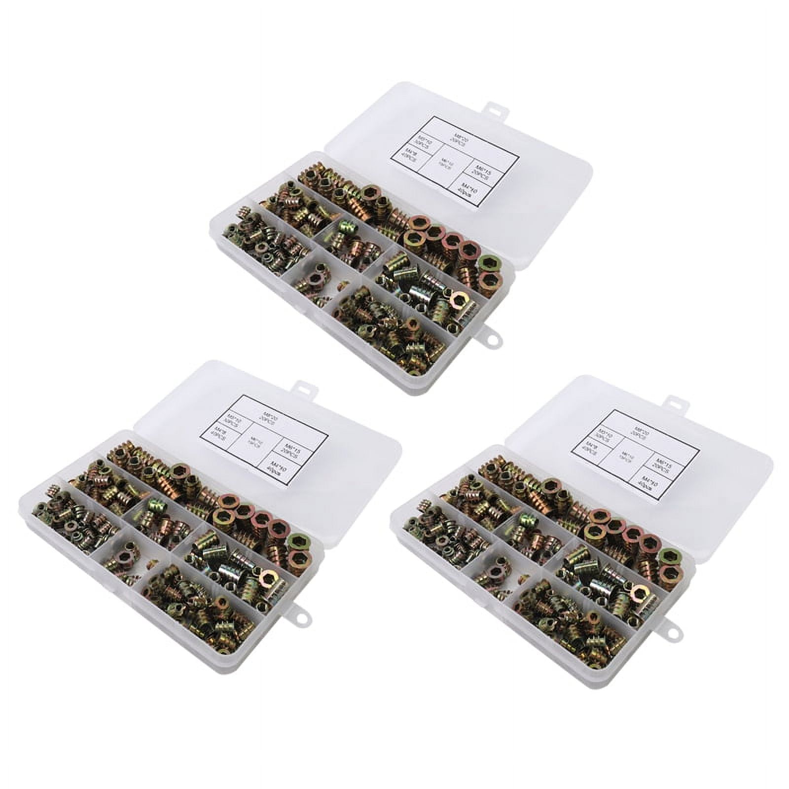 Threaded Inserts Nuts, Wood Insert Assortment Tool Kit, //M6/M8 ...