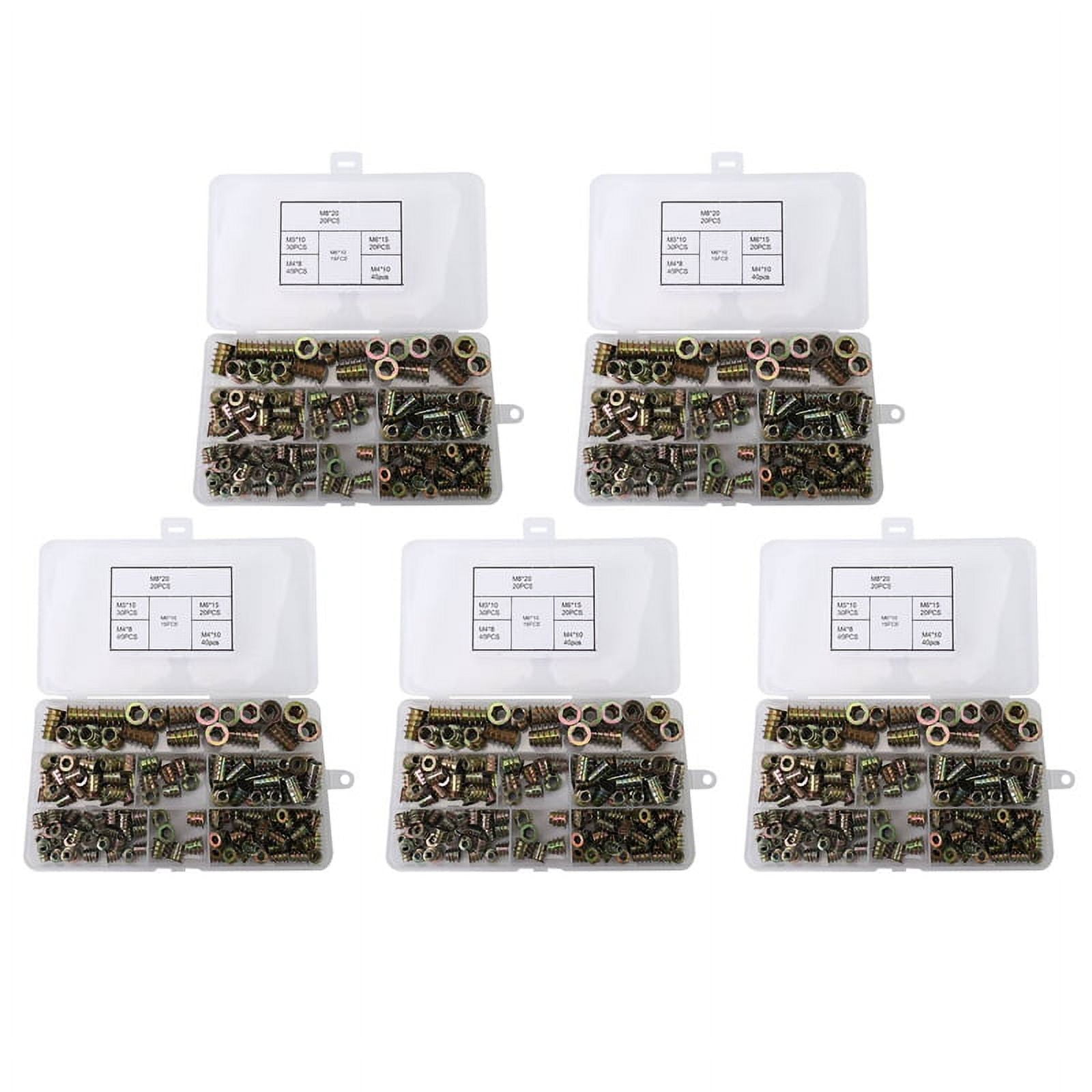 Threaded Inserts Nuts, Wood Insert Assortment Tool Kit, //M6/M8 ...