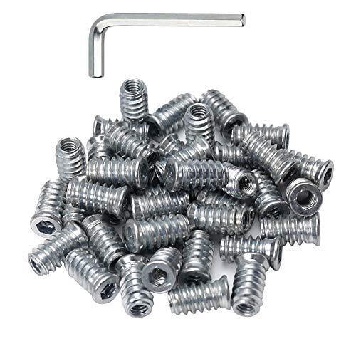 Threaded Inserts for Wood 1/4-20 Furniture Screw in Threaded Insert ...