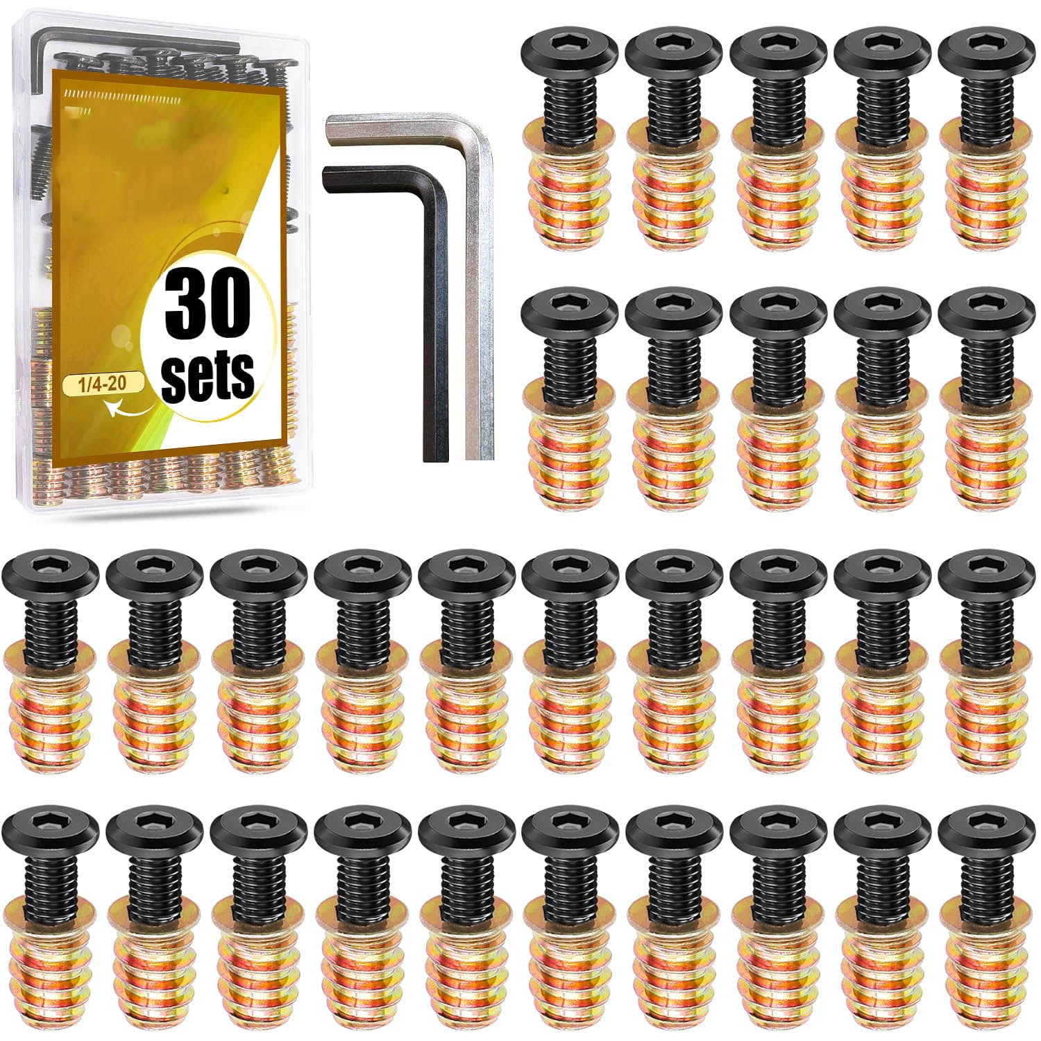 Threaded Inserts for Wood Furniture Screws, Nut Threaded Wood Inserts ...