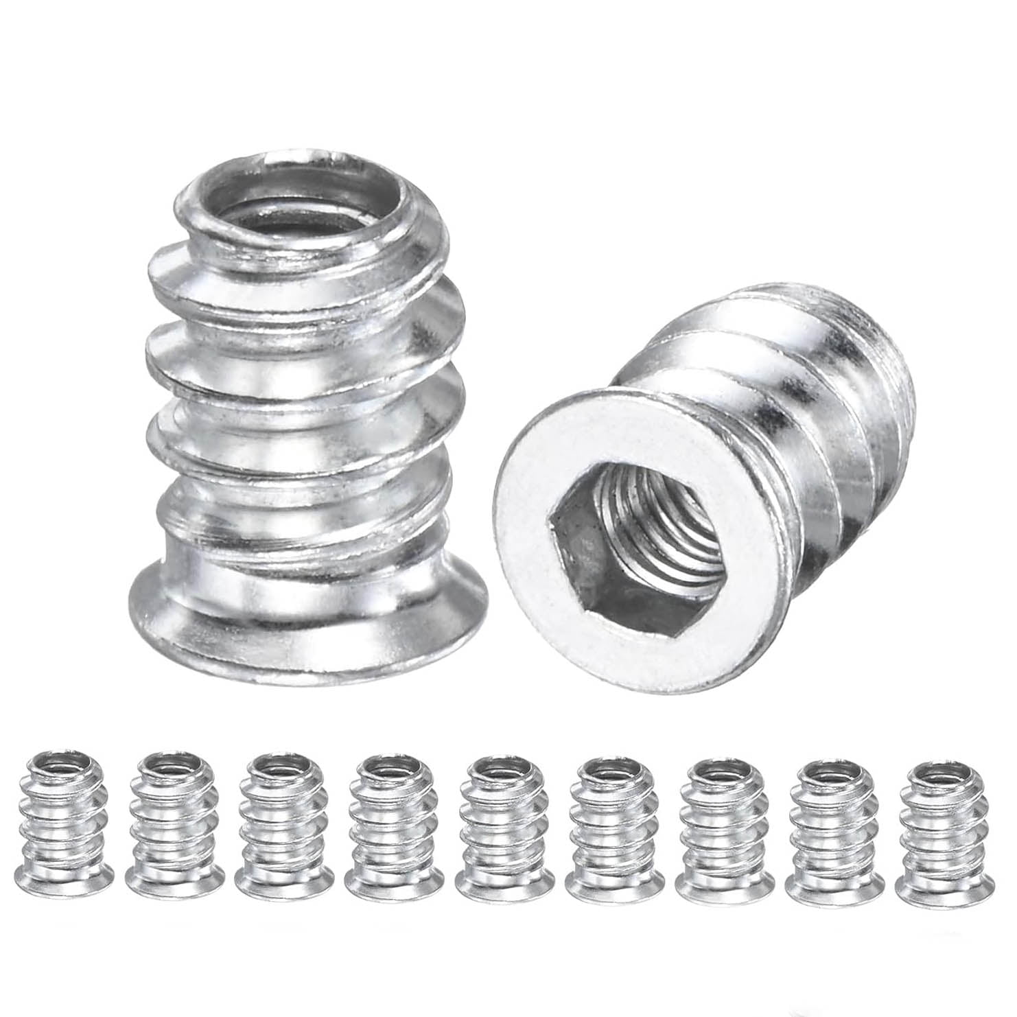 Threaded Inserts for Wood, Hex Drive Threaded Insert Nuts for Wood ...