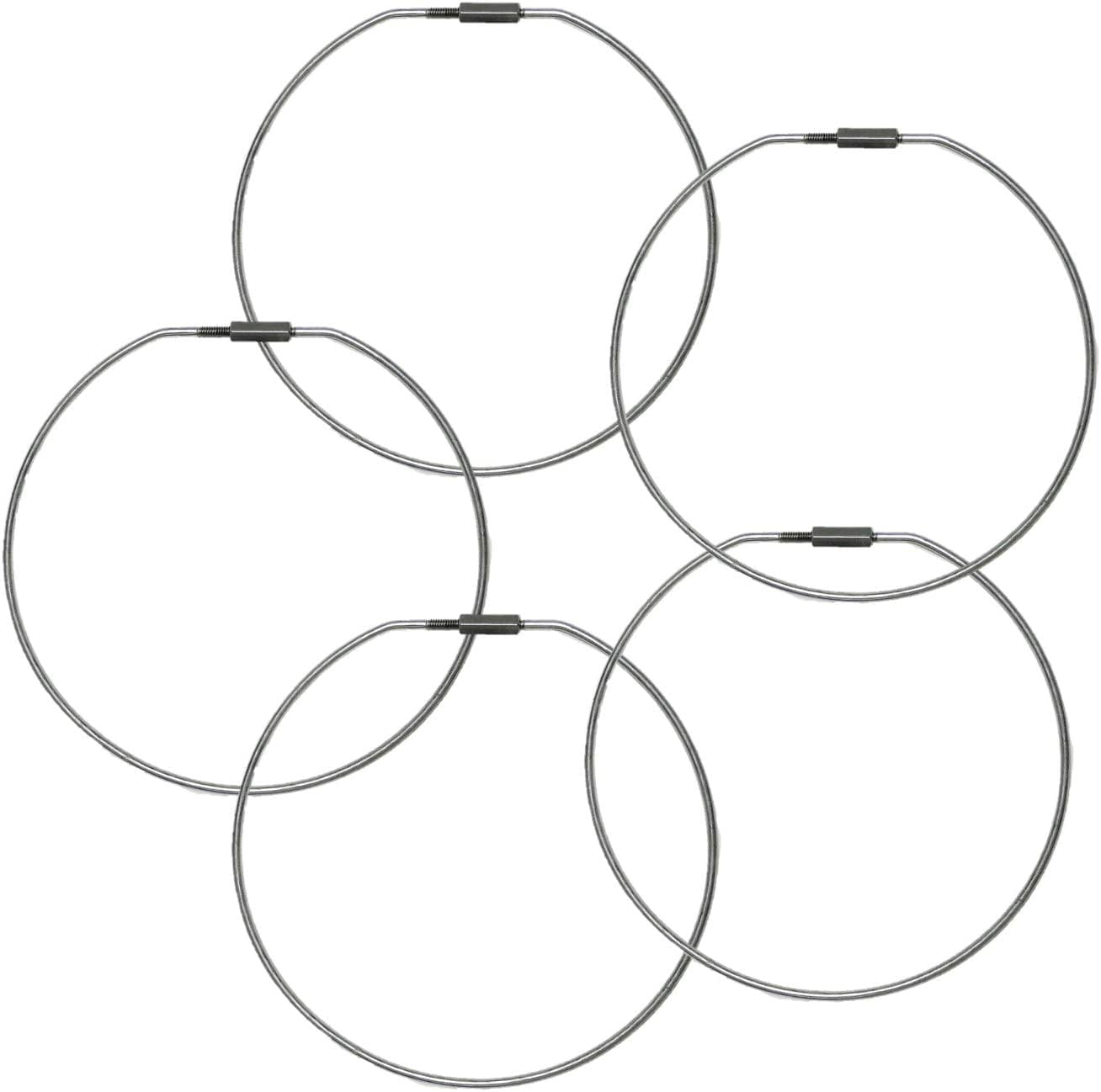 Threaded Locking Key Rings 6, Silver - Secure and Convenient Key ...