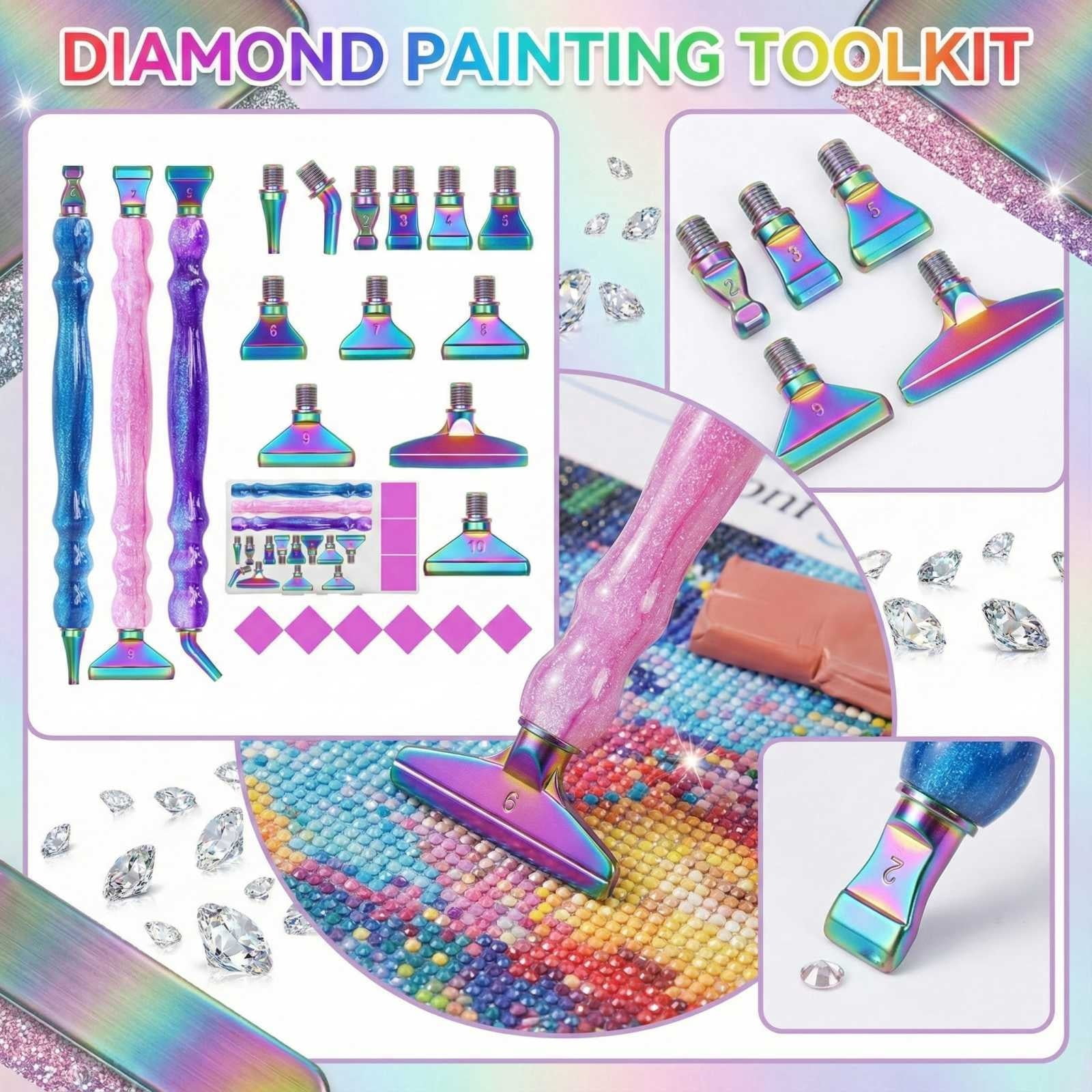 Threaded Nose Alloy Tip Drill Diy Diamond Embroidery Tool Set, 1 Set (3 ...