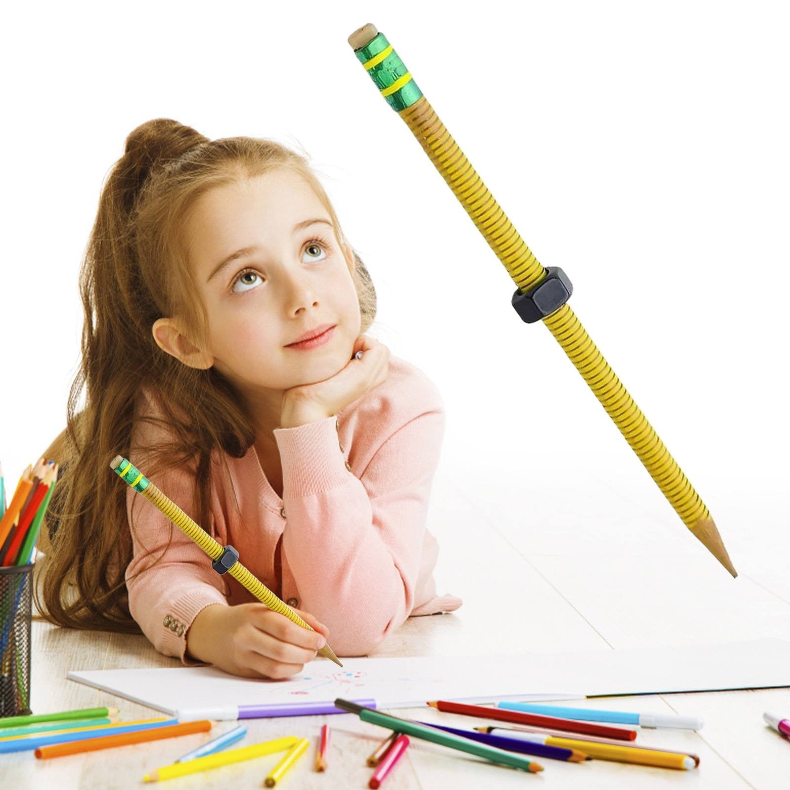 Threaded Pencil for ADHD - Silent Rotating Fidget Pen Sensory Stress ...