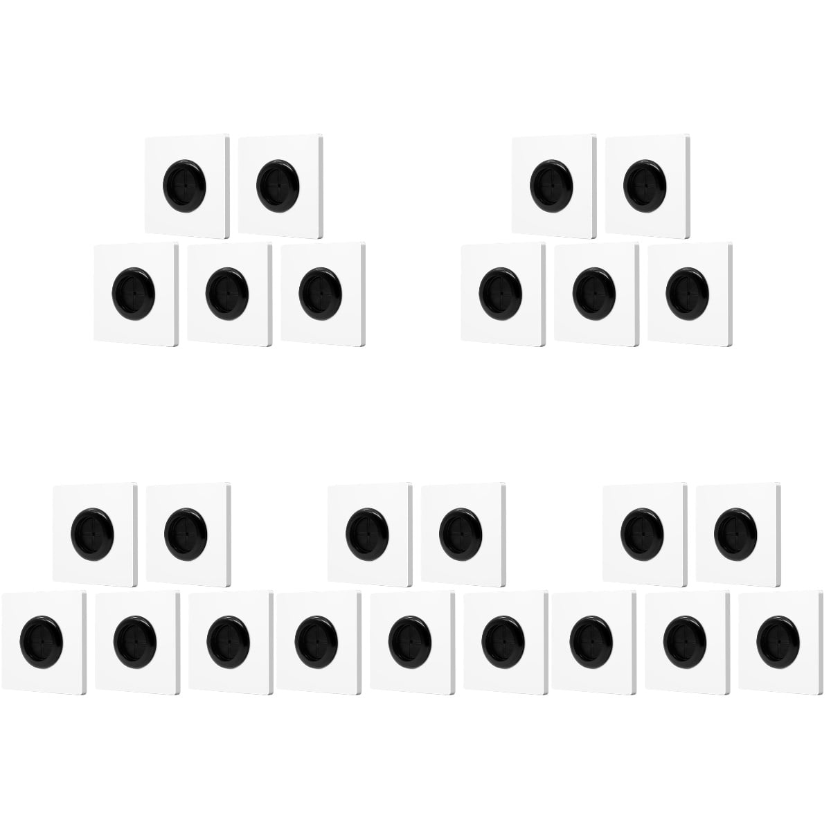 Threaded Socket 25 Pcs Wall Plate Cable Pass Through Receptacle Outlet ...