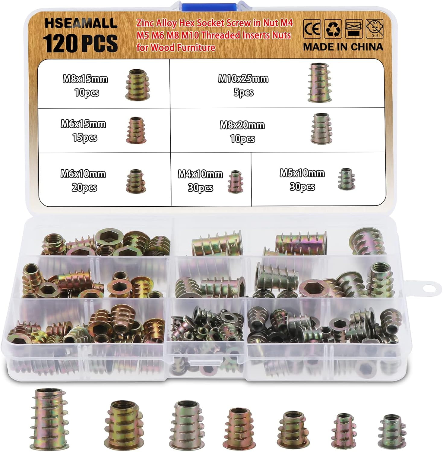 Threaded Wood Inserts, High Quality Zinc Alloy Hex Socket Drive ...