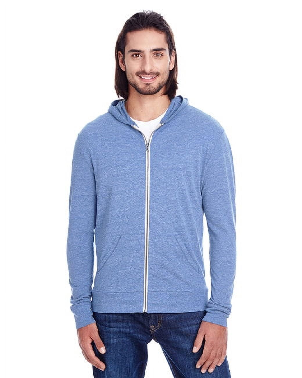 Threadfast Apparel 302Z Unisex Triblend Full-Zip Light Hoodie - Walmart.com