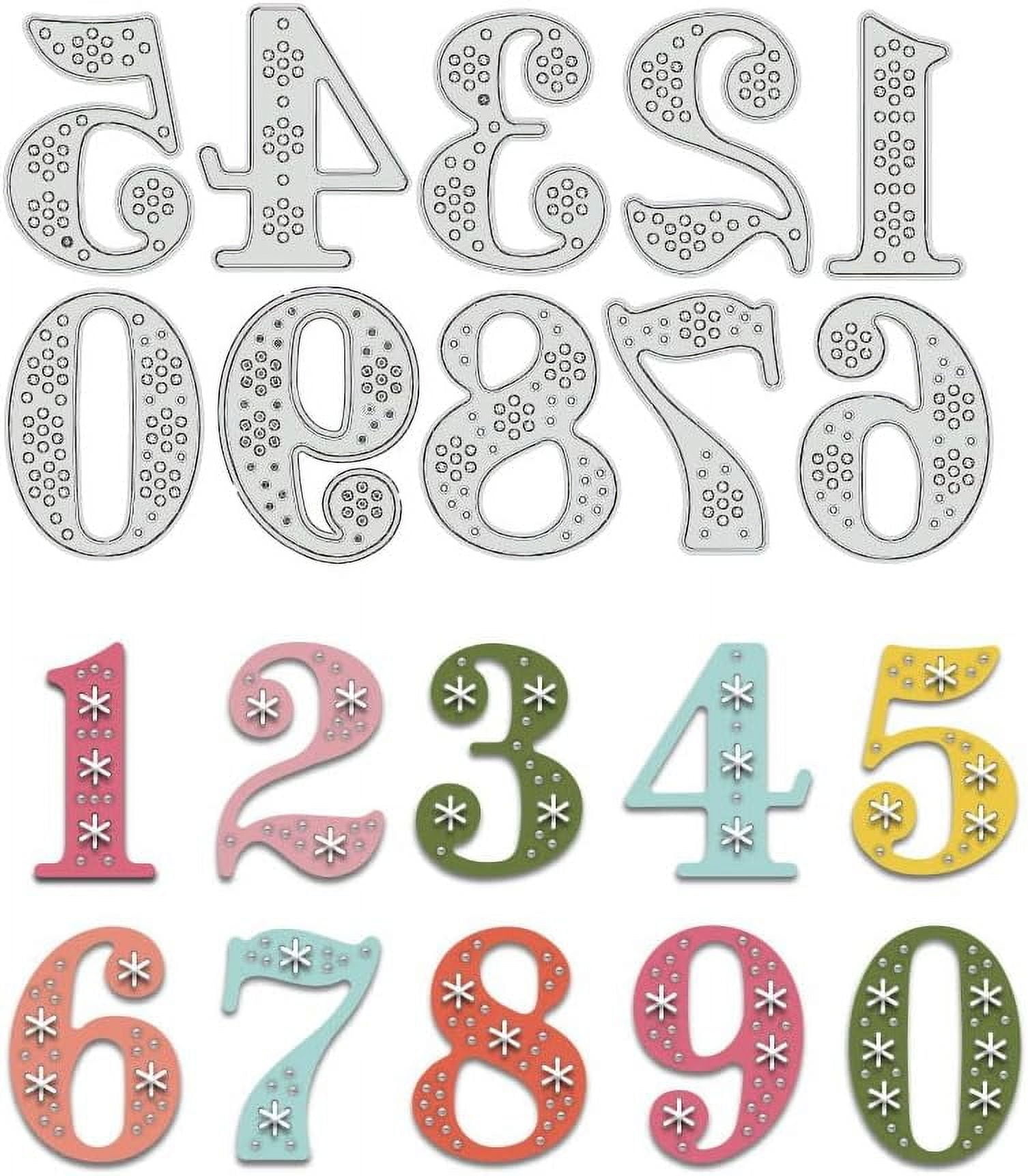 Threading Numbers 0~9 Cutting Dies Stencils Carbon Steel Die Cuts DIY ...