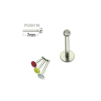 Luxe Modz 16G Blue 10mm Labret stud Monroe Surgical Steel Jewelry ...