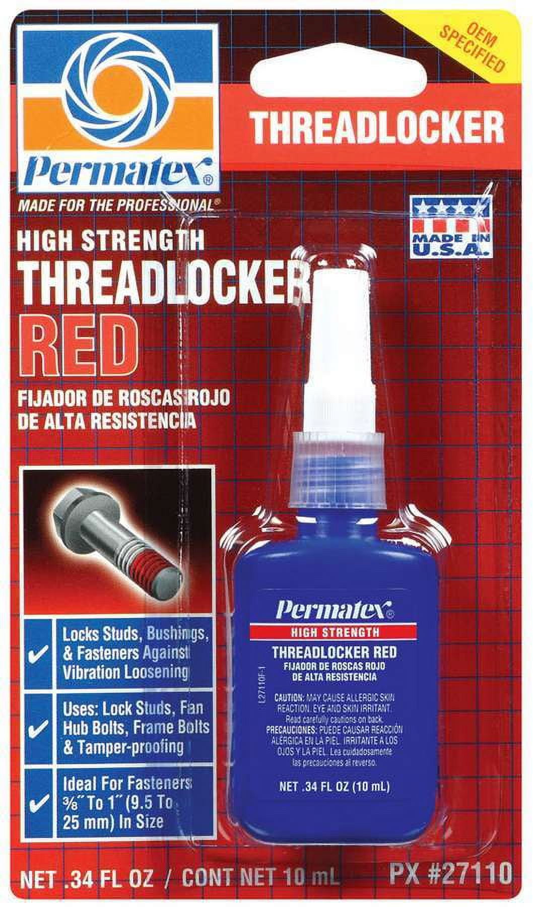 Threadlocker Red High Strengh 10ml. - Walmart.com