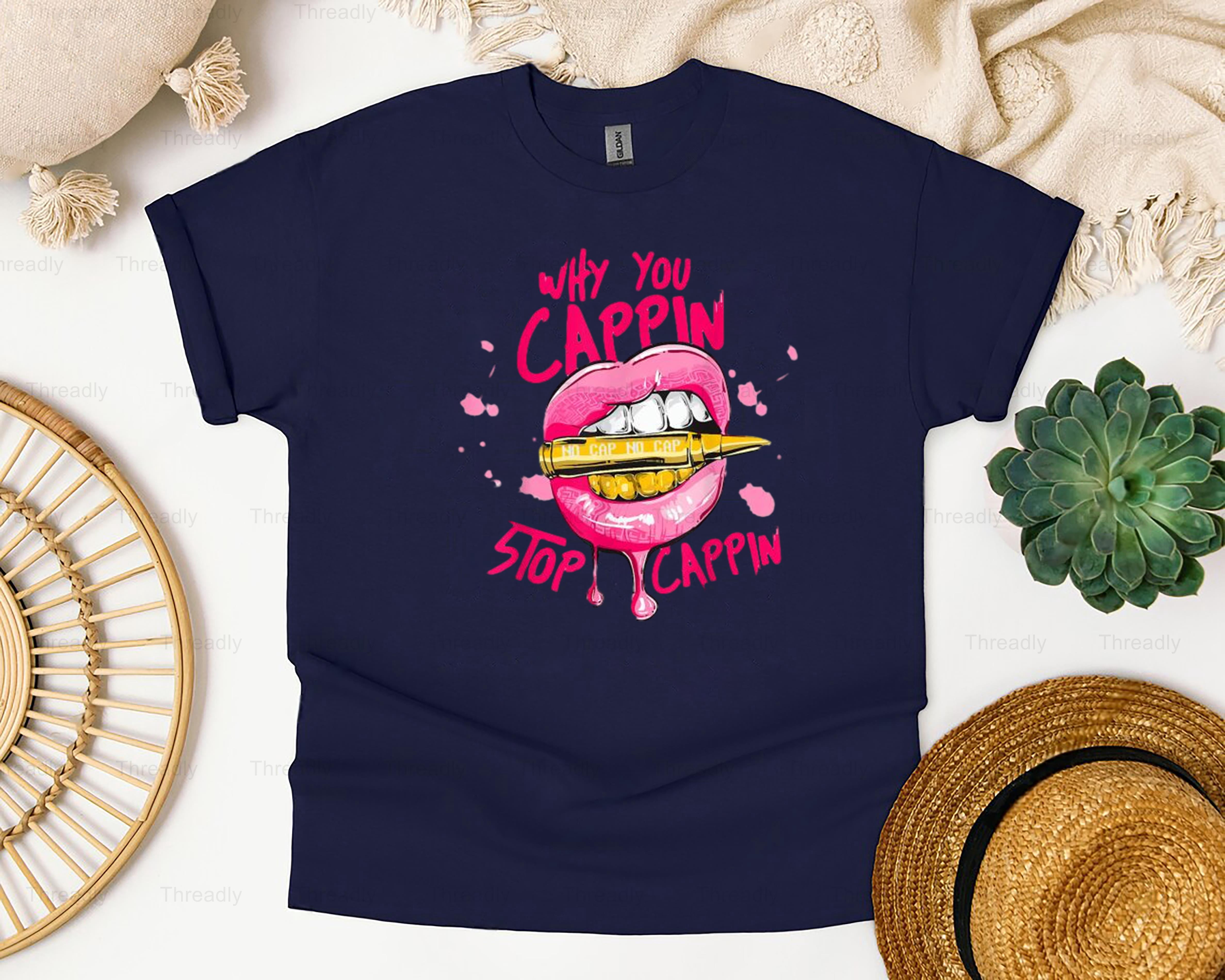 Threadly84 No Cap Stop Cappin Hip Hop Rapper Black Culture Slang ...