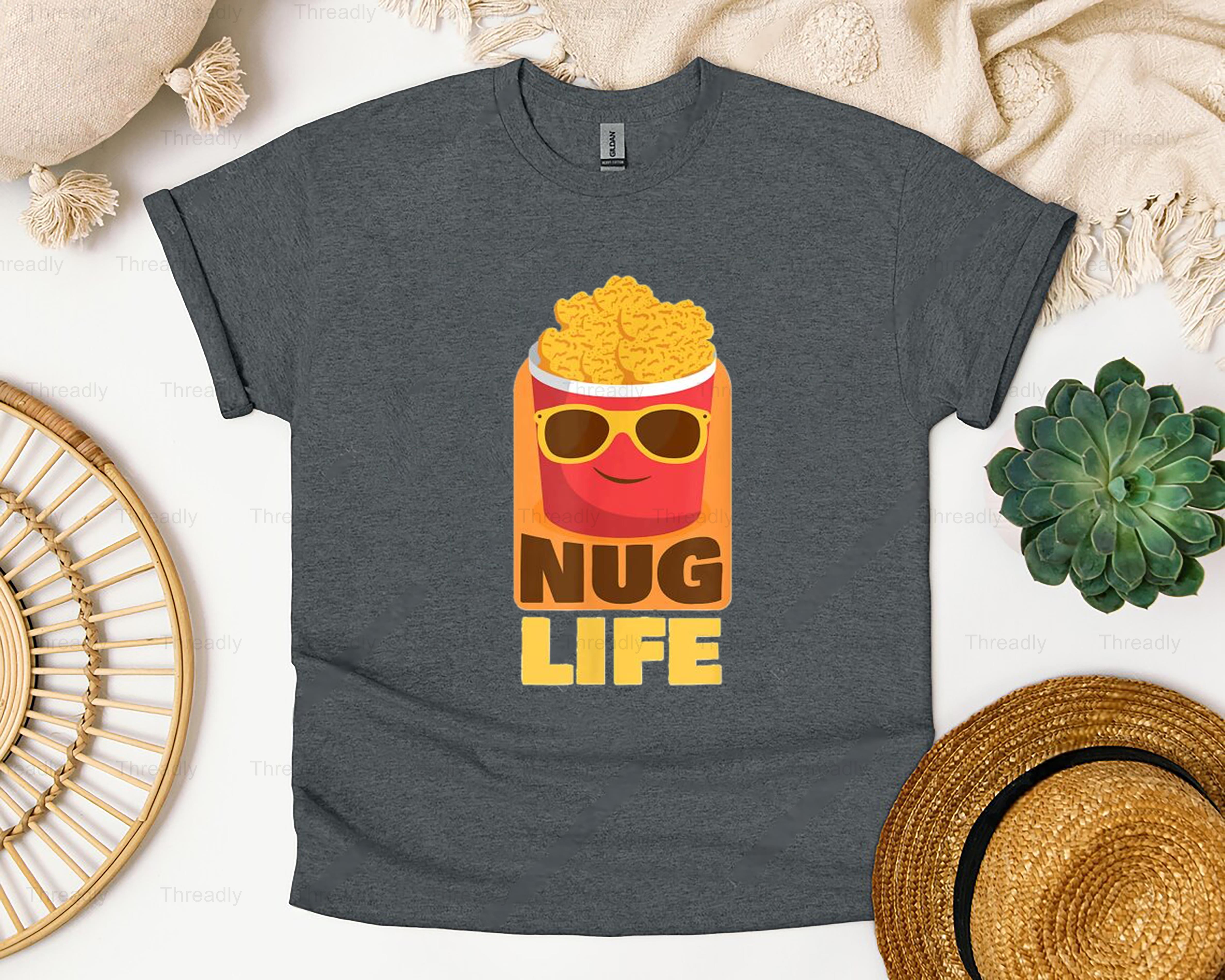 Threadly84 Nug Life Kawaii Chicken Nuggets Bucket Character Hilarious ...