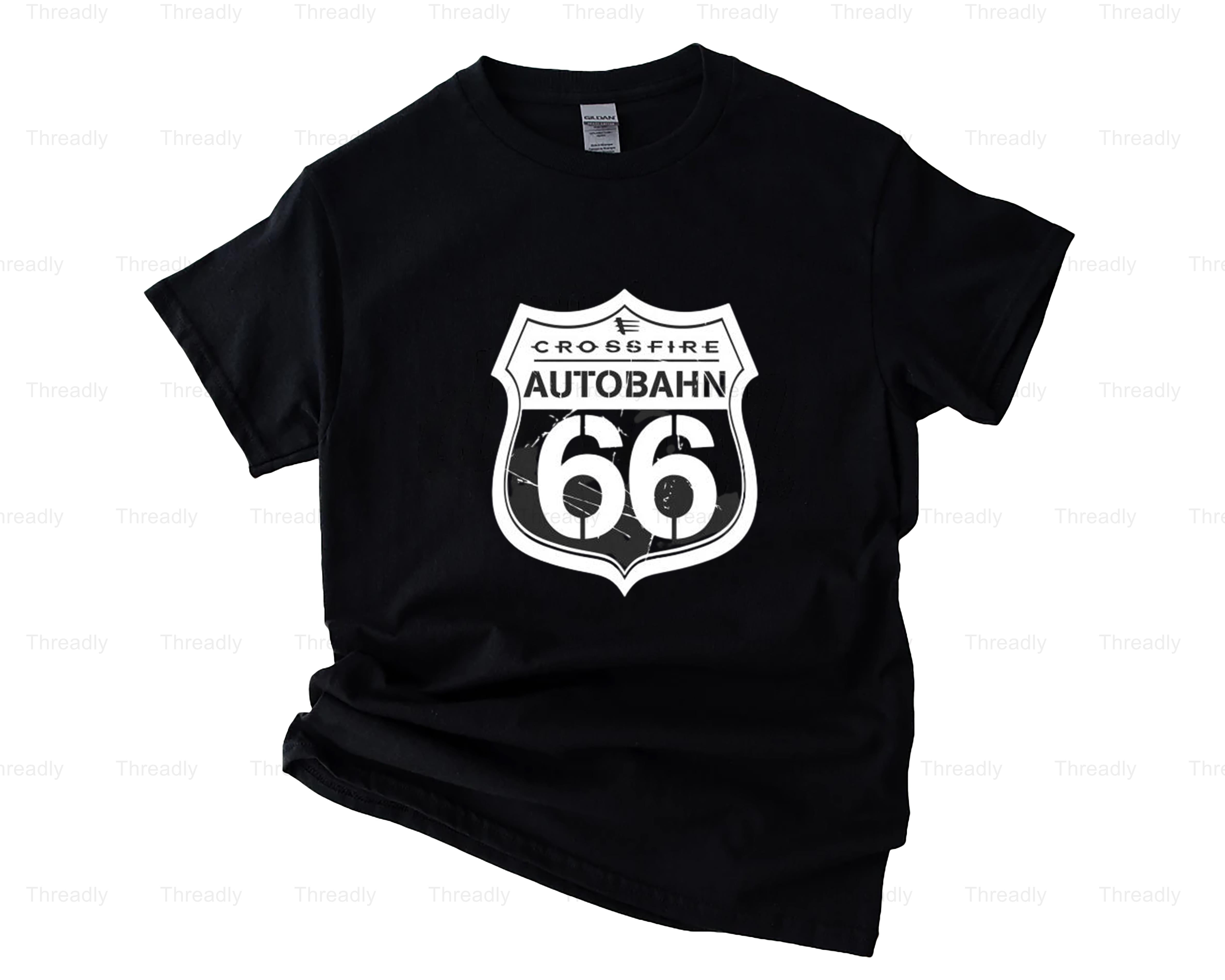 Threadly87 Route 66 Meets The Autobahn Crossfire Graphic Design Style ...